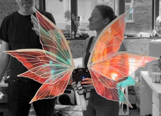 FlutterWings Fluttering Fairy Wings - App Controlled Moving Wings